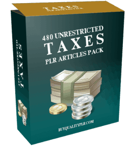 5 High Quality IRS and Filing Taxes PLR Articles