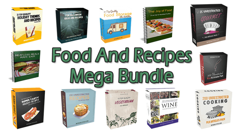 Food And Recipes Mega Bundle | Food And Recipes Mega Content Blowout