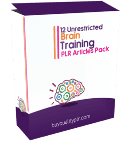 12 Unrestricted Brain Training PLR Articles Pack