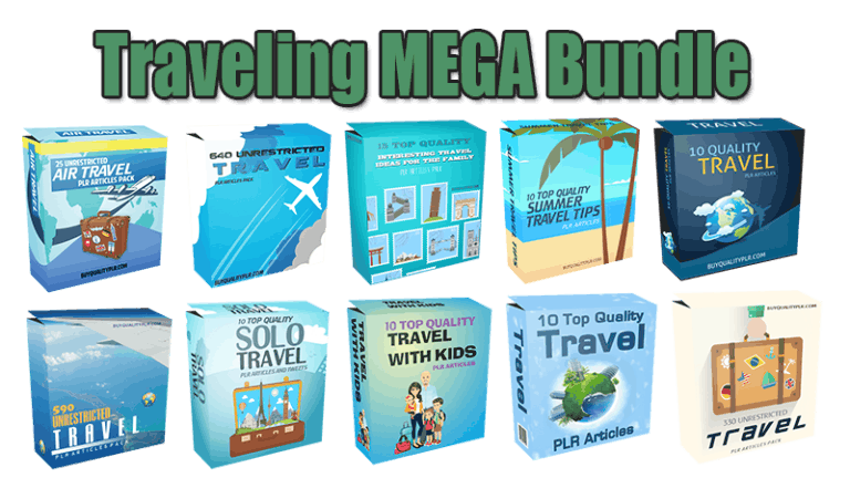 Traveling MEGA Bundle | Vacations PLR Content Blowout