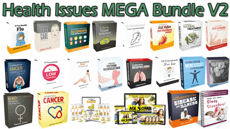 Health Issues MEGA Bundle V2 | Health Issues Content Blowout