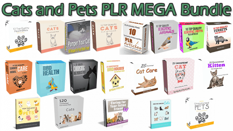 Cats and Pets PLR MEGA Bundle | Cats and Pets Content Blowout