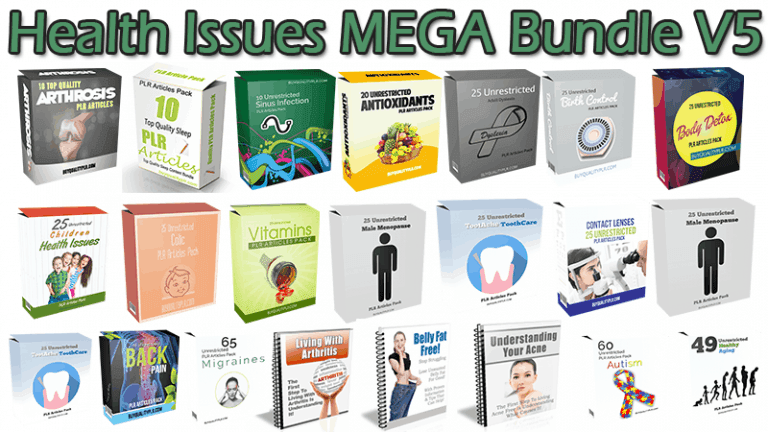 Health Issues MEGA Bundle V5 | Health Issues Content Blowout