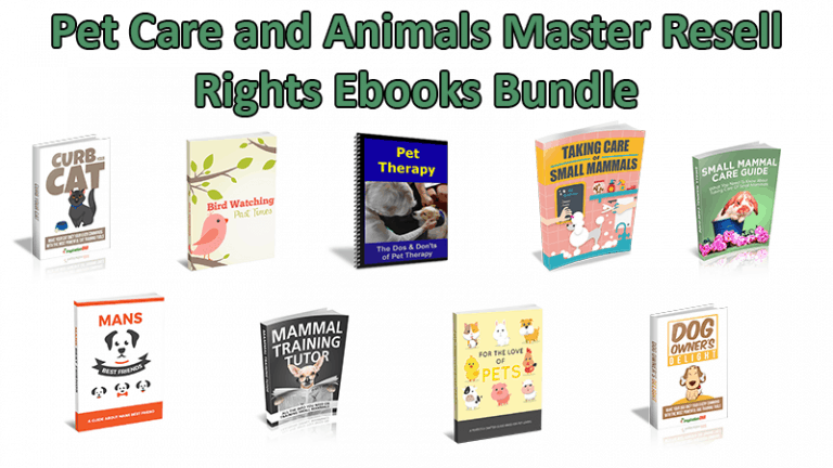 9 Pet Care and Animals Master Resell Rights Ebooks Bundle | MRR