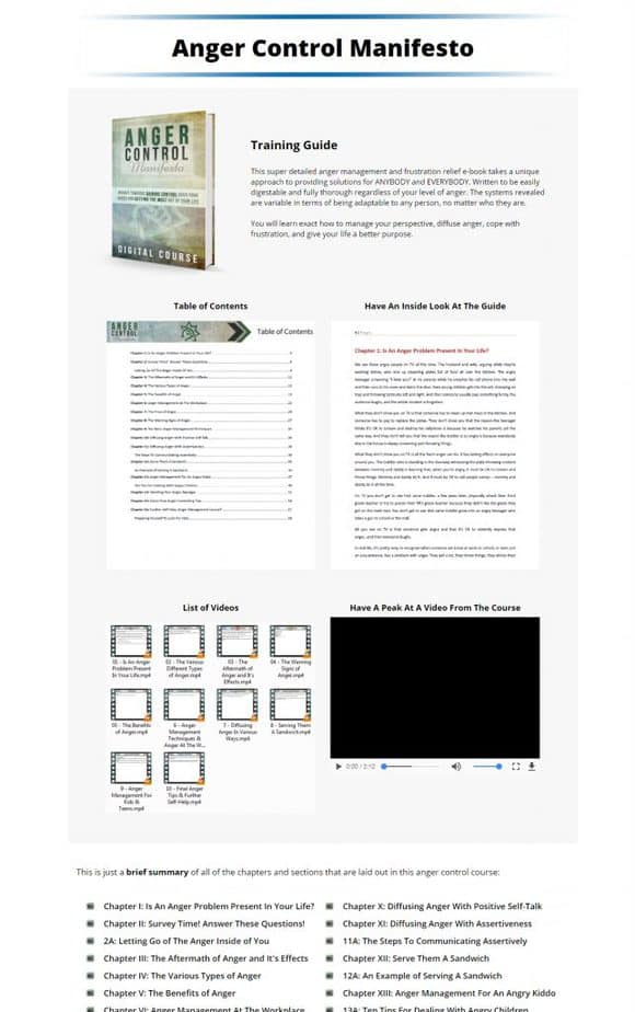 Anger Control PLR Sales Funnel | Anger Management PLR Funnel