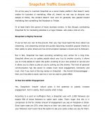 Snapchat Traffic Essentials PLR Lead Magnet | Snapchat PLR Report