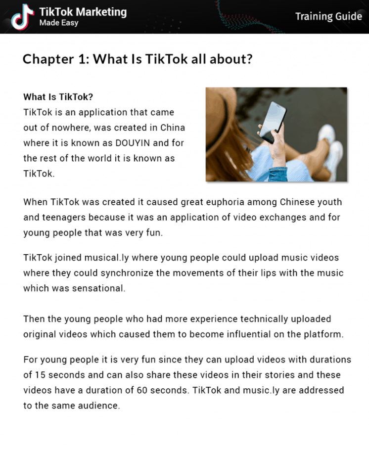 Tik Tok Marketing Made Easy eBook and Video Training Personal Use