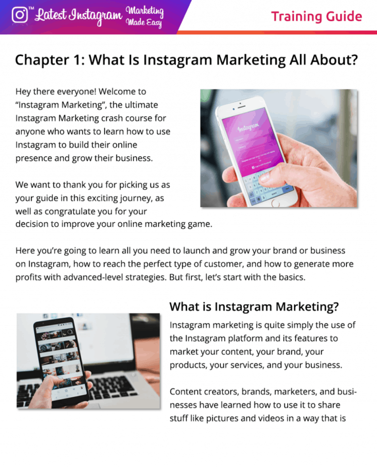 Latest Instagram Marketing Made Easy Ebook and Video Training 2020