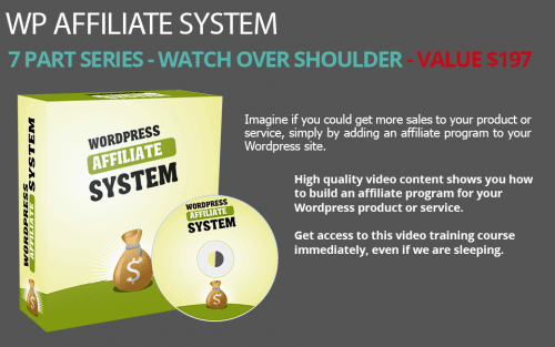 WordPress Affiliate System PLR Video Course