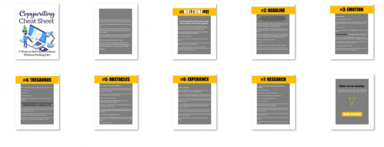 Premium Copywriting PLR Cheat Sheet