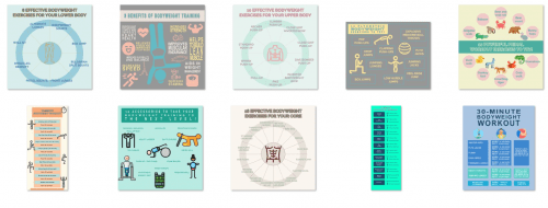 10 High Quality Bodyweight Training PLR Infographics