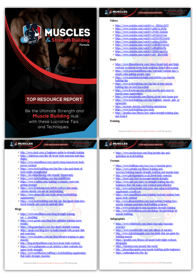 Muscles and Strength Building Formula PLR Sales Funnel