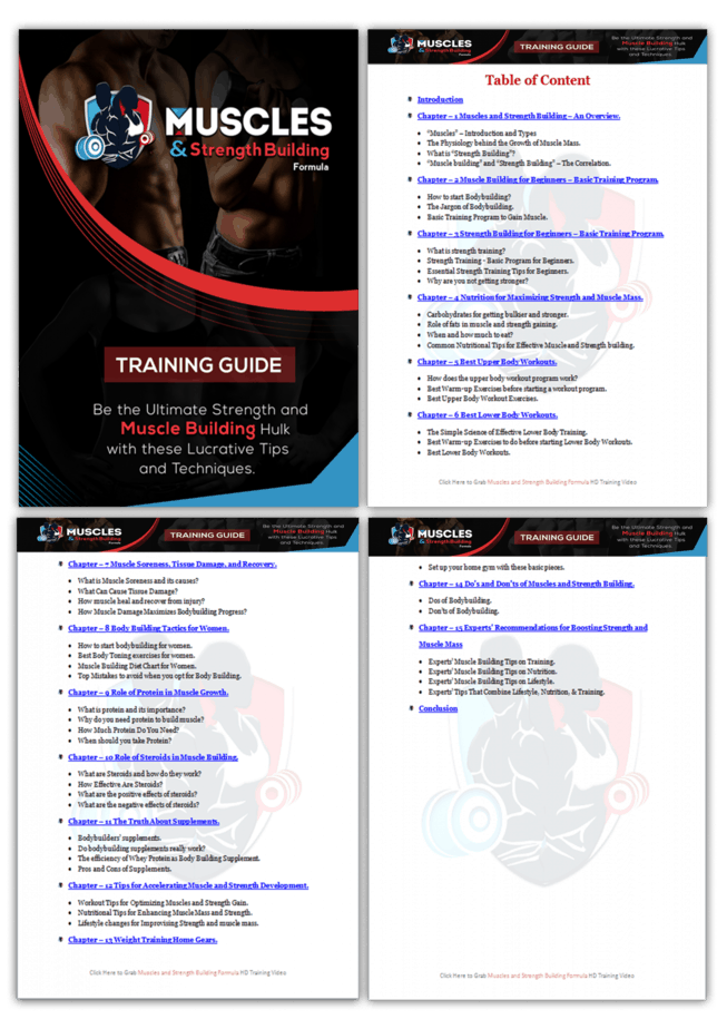 Muscles and Strength Building Formula PLR Sales Funnel