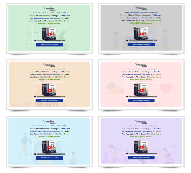 Wellness Wheel PLR Sales Funnel | High Quality Wellness PLR