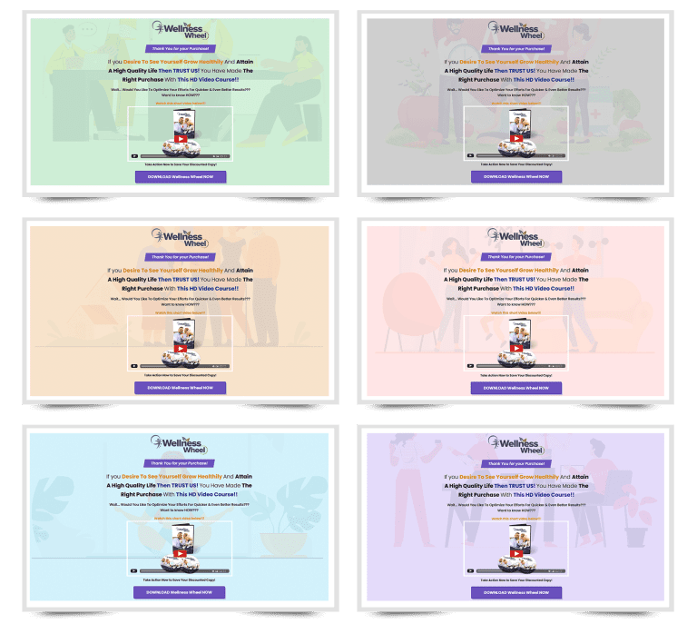 Wellness Wheel PLR Sales Funnel | High Quality Wellness PLR