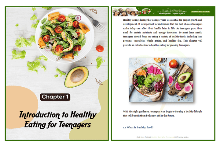 Healthy Eating for Teenagers PLR Sales Funnel | Eat Healthy PLR