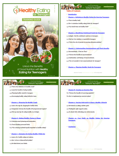 Healthy Eating for Teenagers PLR Sales Funnel | Eat Healthy PLR