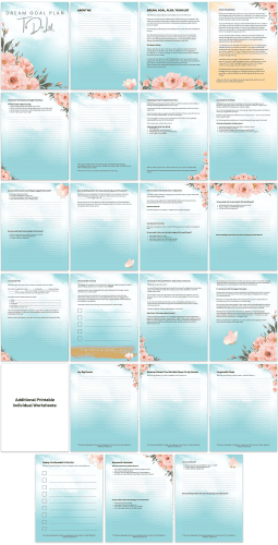 Dream Goal Plan To Do List PLR Workbook with Canva Template