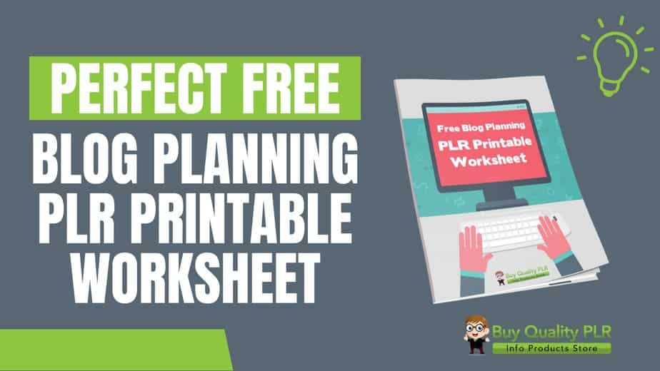 Free Blog Planning PLR Printable Worksheet