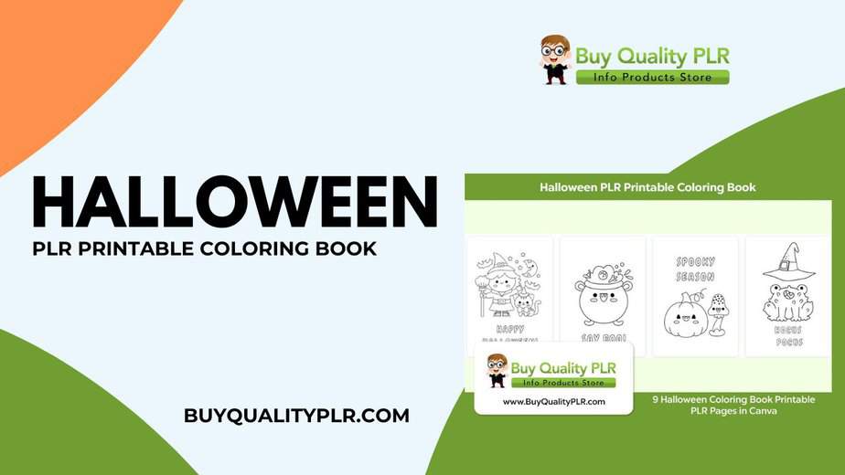Halloween PLR Printable Coloring Book | Halloween PLR Printable